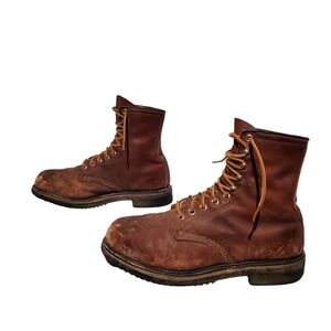 Red Wing Shoes | Shoes | Vintage Red Wing Brown Leather Laceup Combat ...